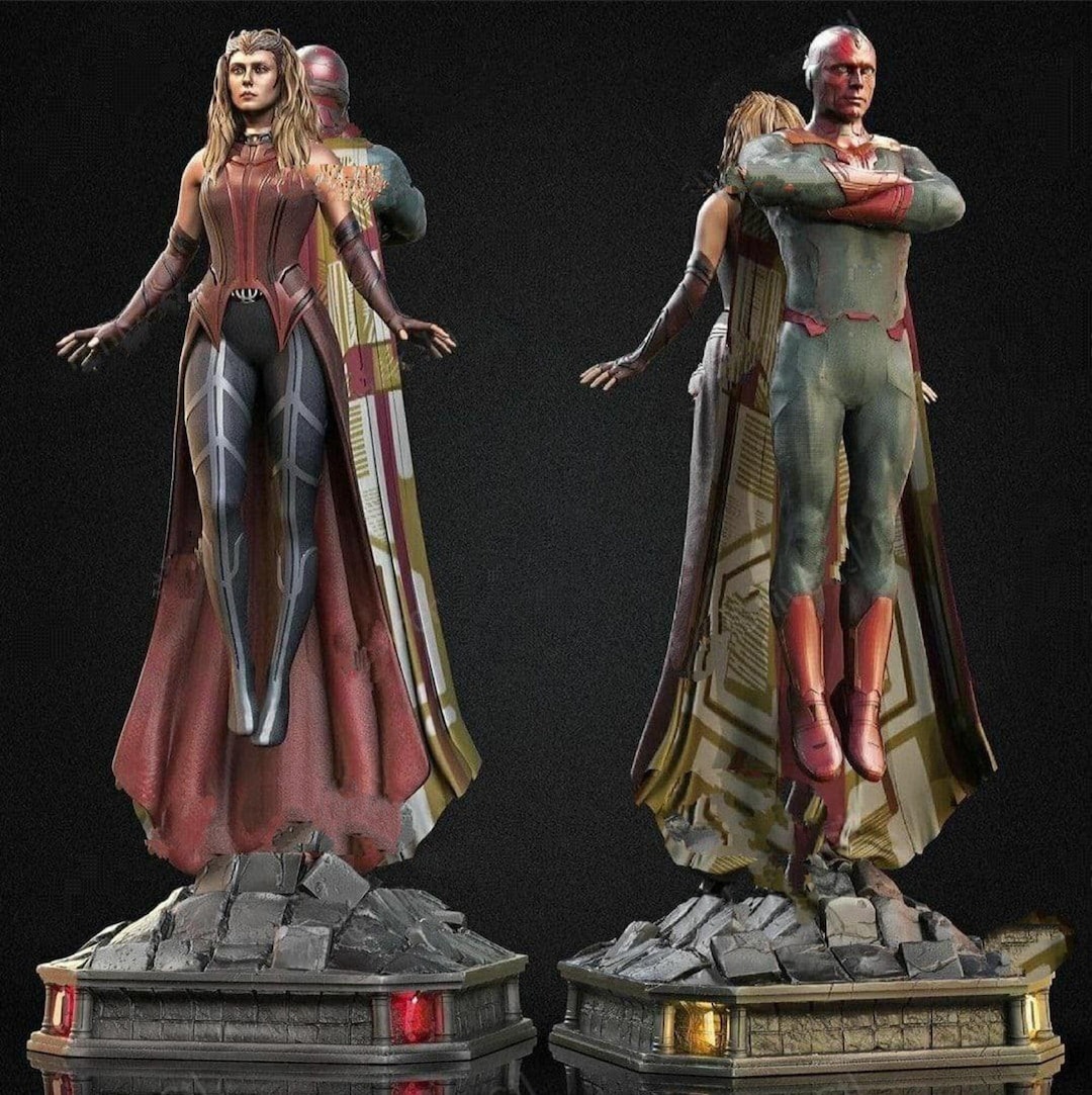 Wandavision 3D STL File Highly Detailed Model of Wanda Maximoff and ...