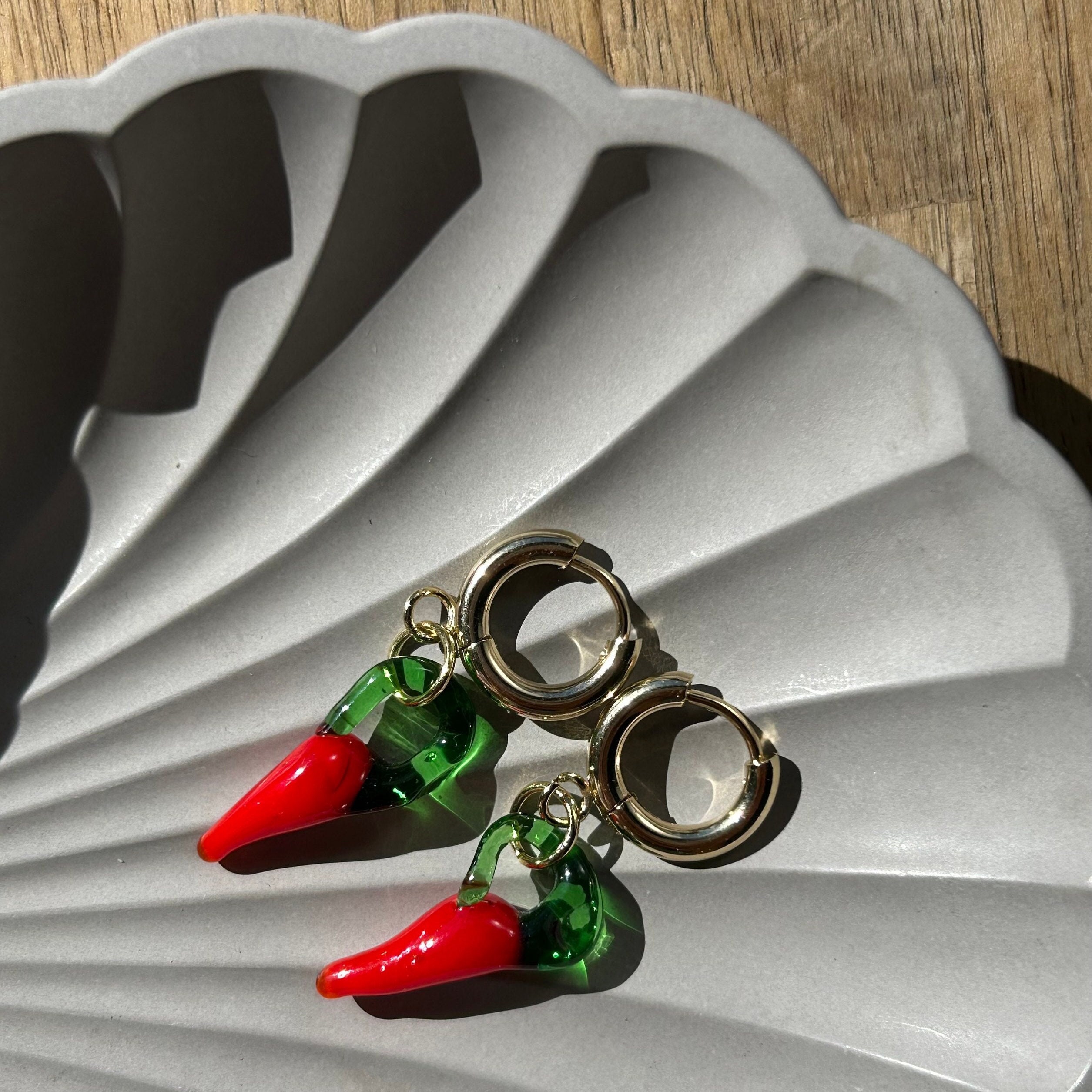 The Spicy Earring, Chili Earring - Etsy UK