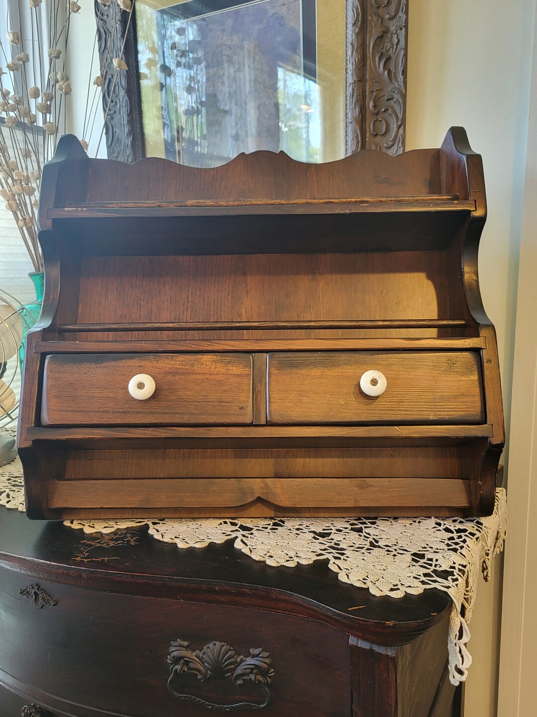 Vintage Solid Wood Wall Plate Display Saucer Display Mid Century Modern ...