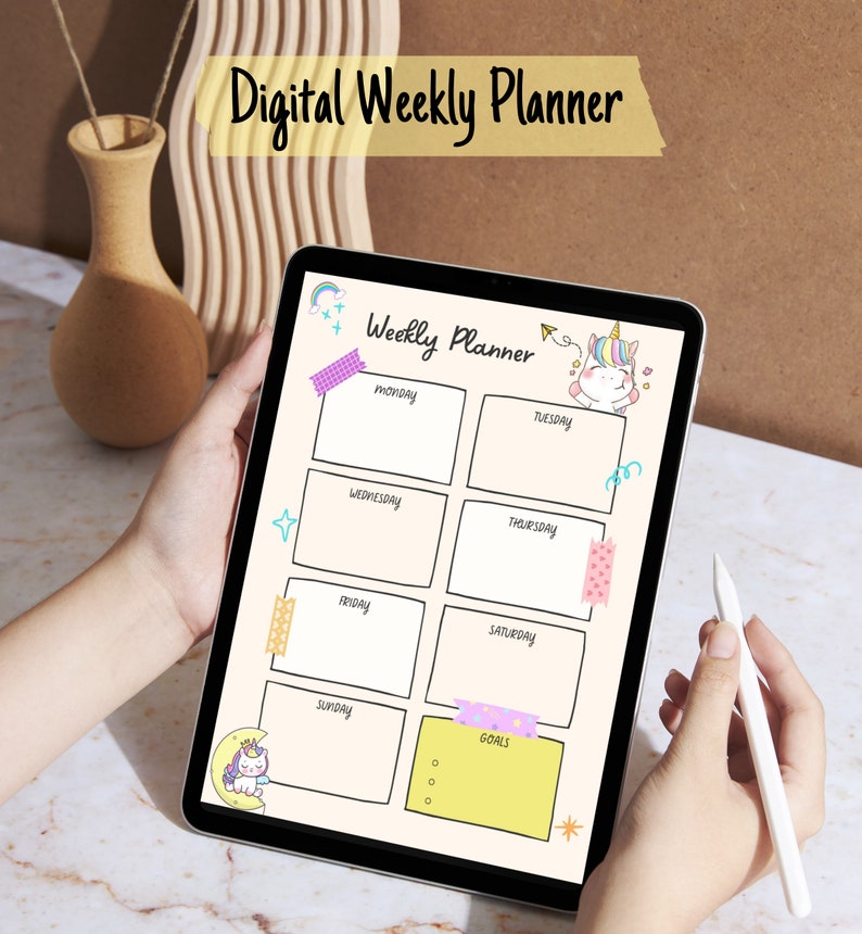 Weekly Planner Printable Weekly Planner Digital - Etsy