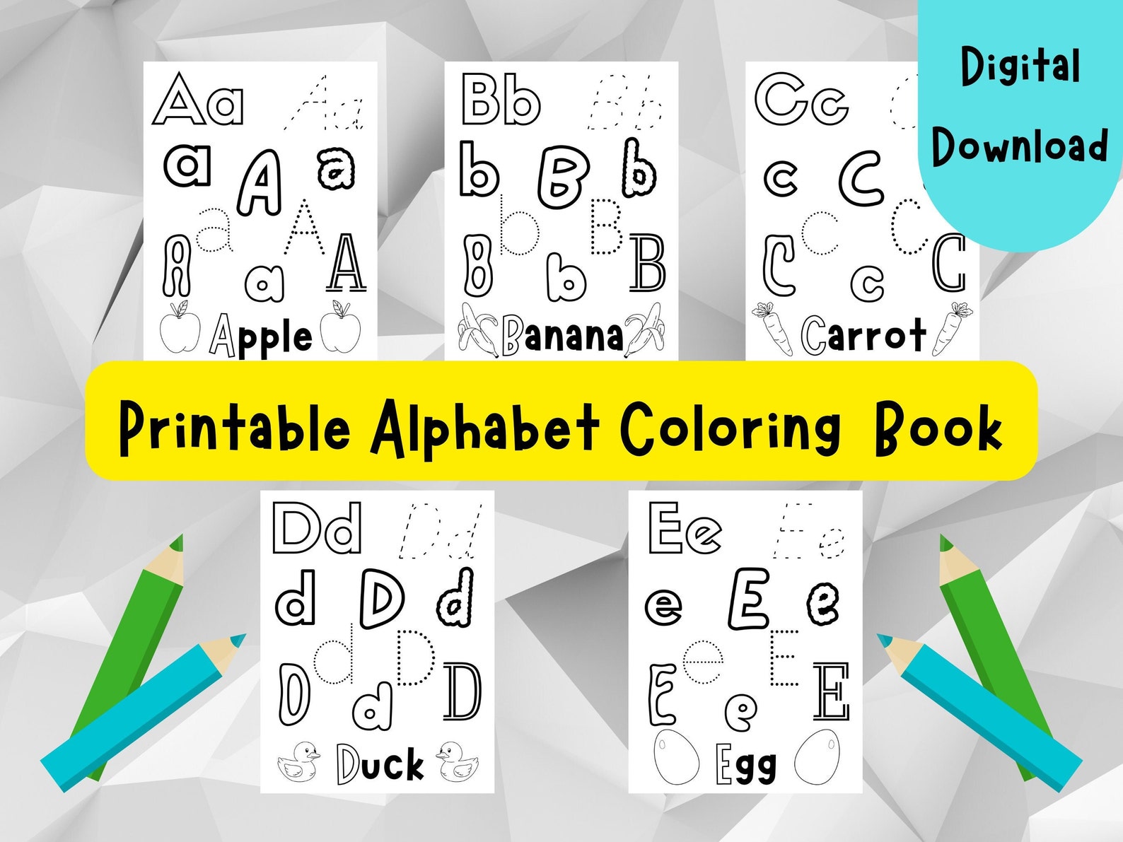 Printable ABC Coloring Book | Printable Alphabet Coloring Book ...