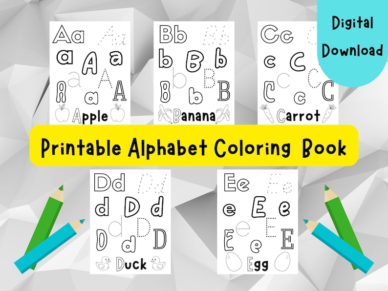Printable ABC Coloring Book | Printable Alphabet Coloring Book ...
