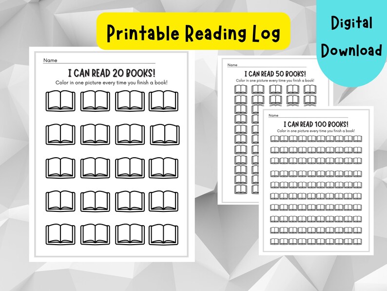 Reading Log | Printable Reading Log | Reading Tracker | Printable ...