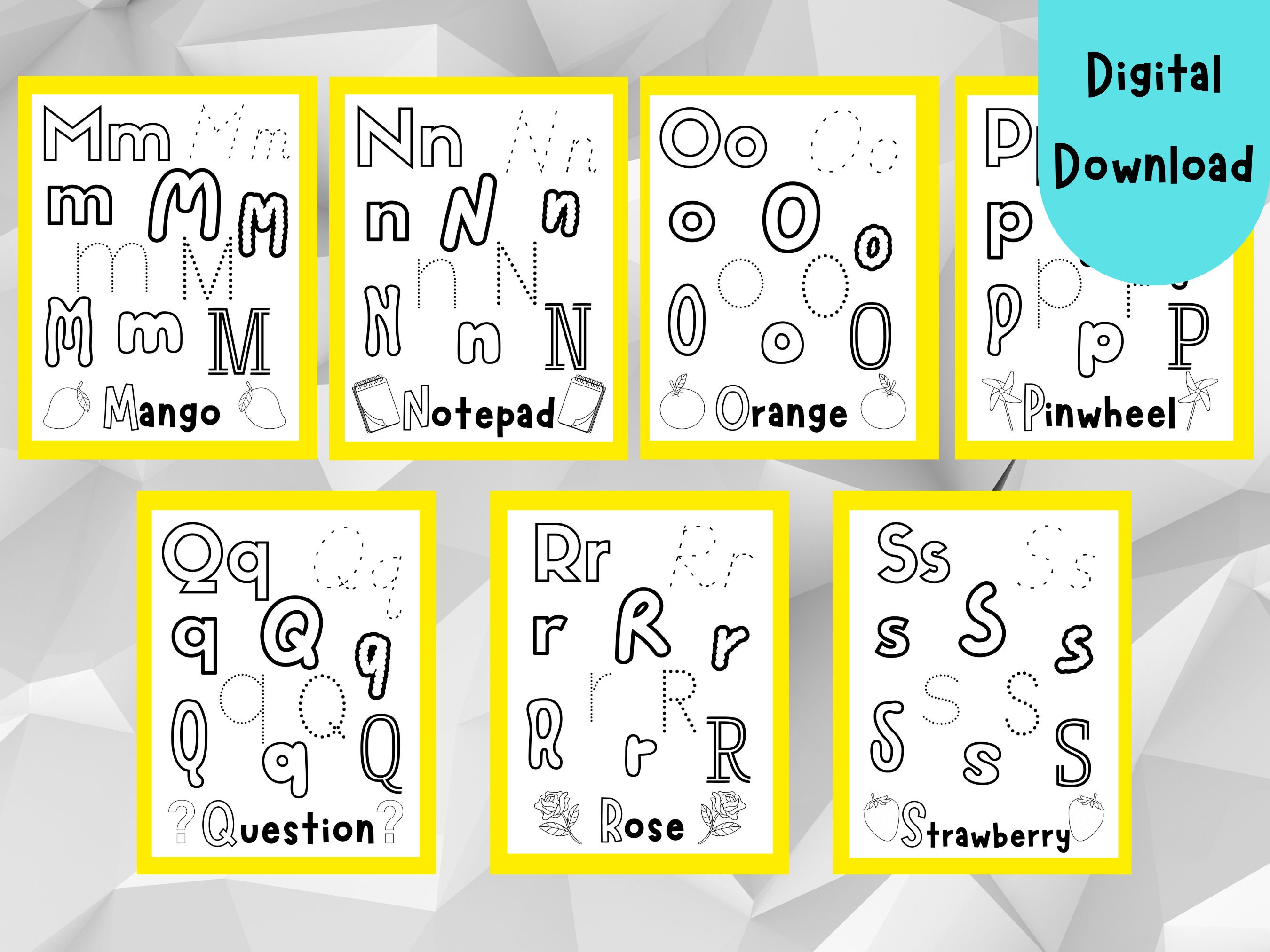 Printable ABC Coloring Book Printable Alphabet Coloring Book Alphabet ...