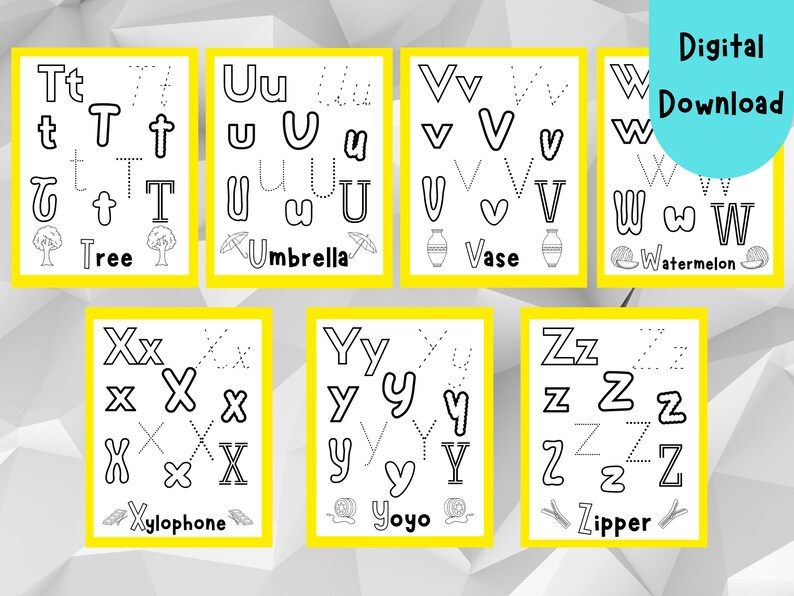 Printable ABC Coloring Book | Printable Alphabet Coloring Book ...