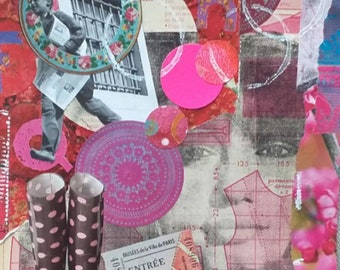 Mixed Media Collage Printable Papers 1 - Etsy
