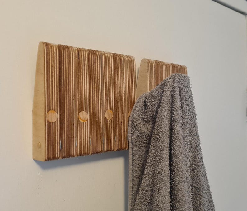 Scandi-inspired Sleek Pop-out Hooks for Clothing or Towels Minimalist ...