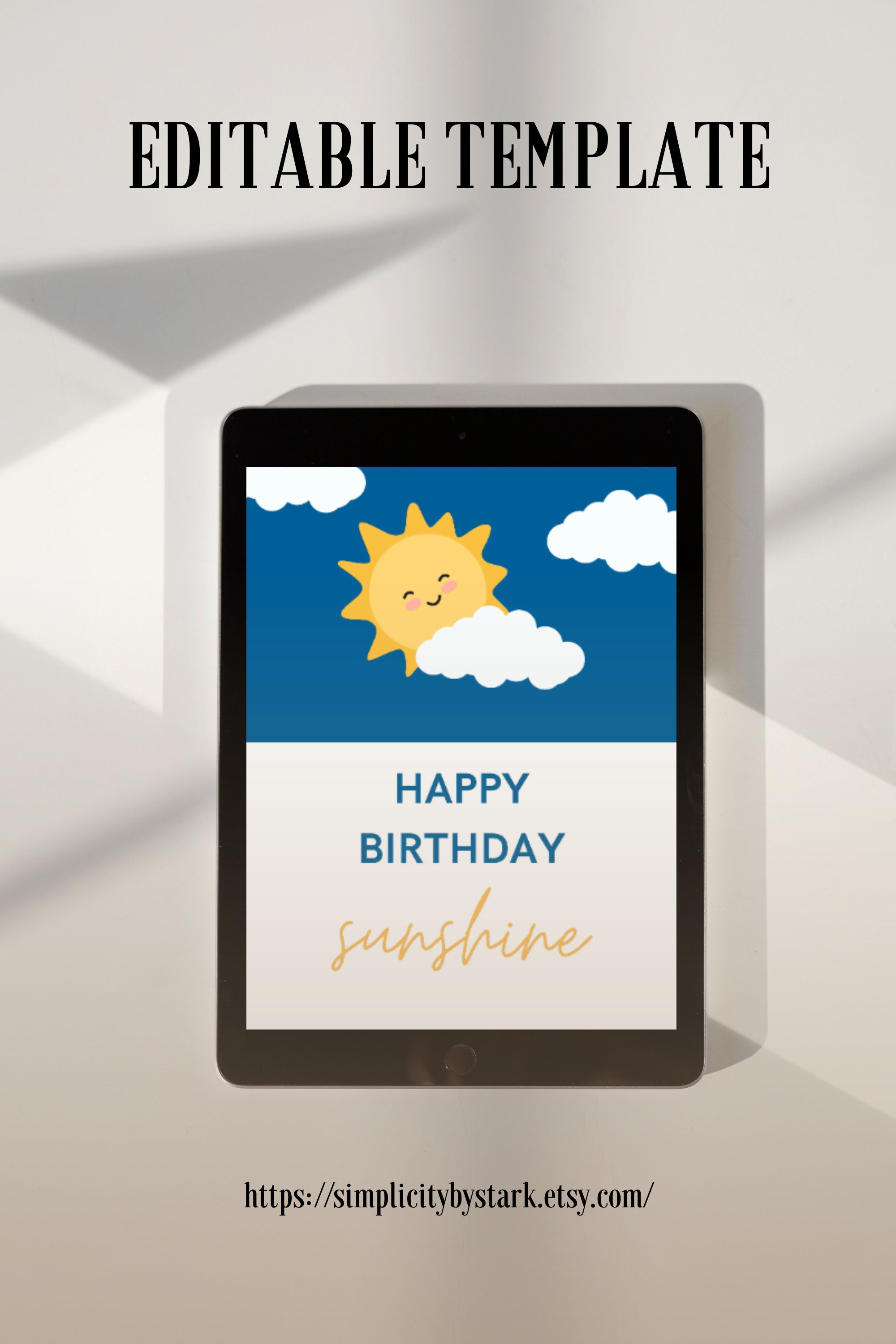 Editable Funny Birthday Card, Birthday Printable Card, Sunshine Digital ...