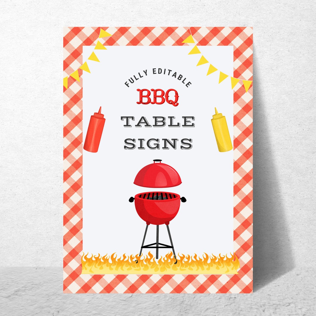 Editable Food Signs for Birthday, Sign for Party, Event, Edit With ...