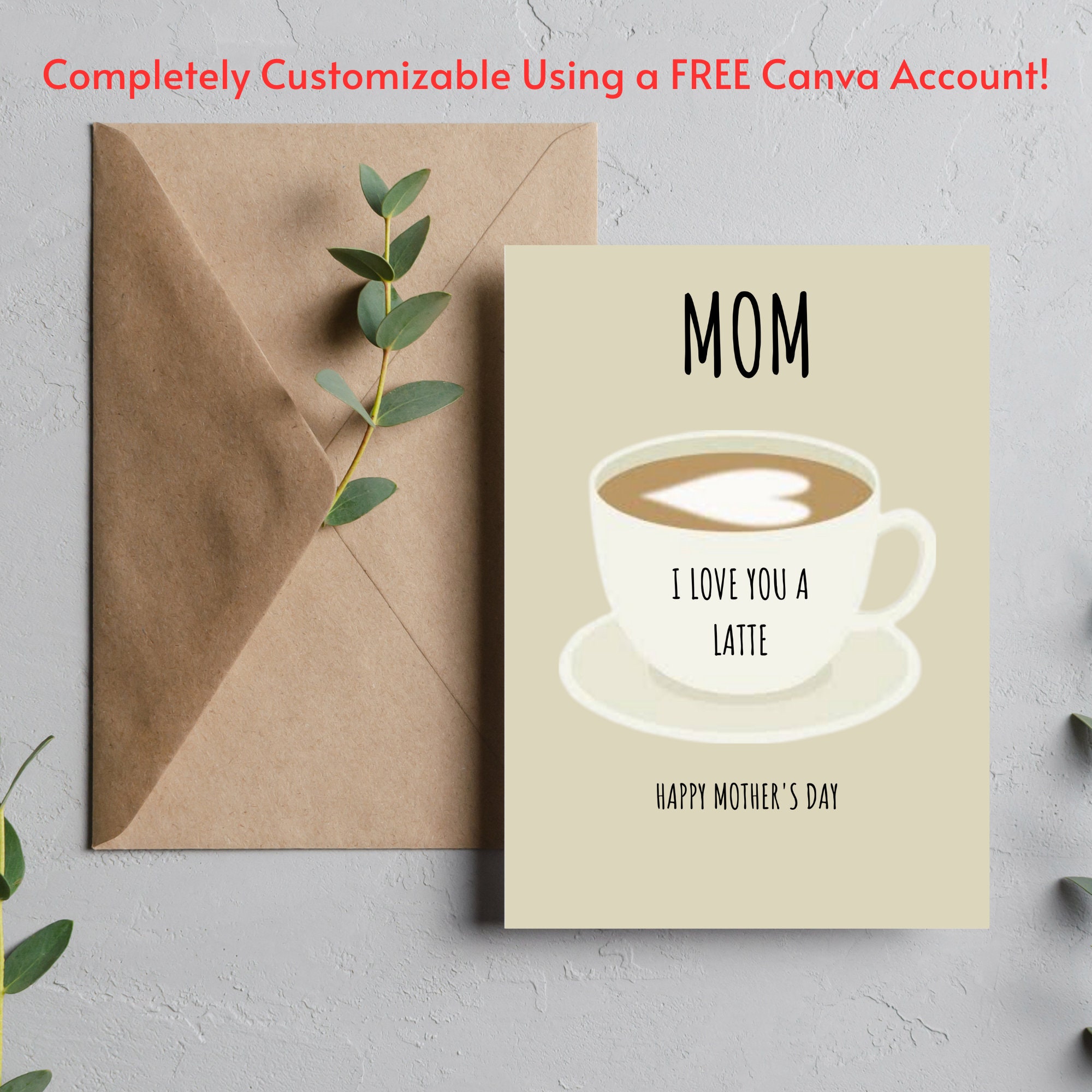 Editable Mother's Day Card, Funny Mother's Day Card, Cute Mother's Day Card, Joke Mother's Day ...