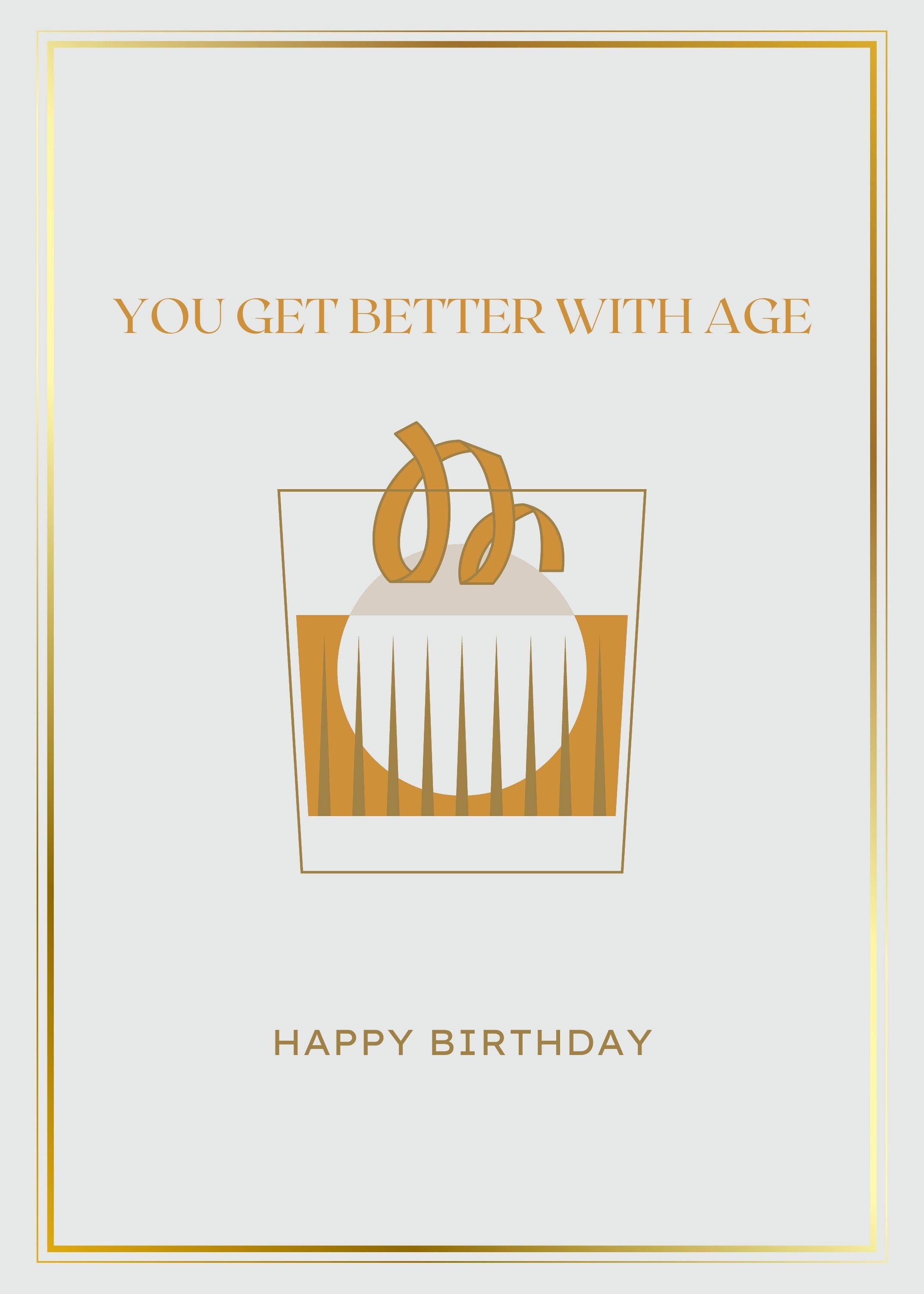 Editable Funny Birthday Card, Birthday Printable Card, Getting Older ...