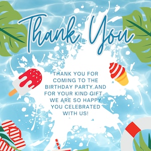 Editable Pool Birthday Invitation, Pool Invitation, Pool Template ...