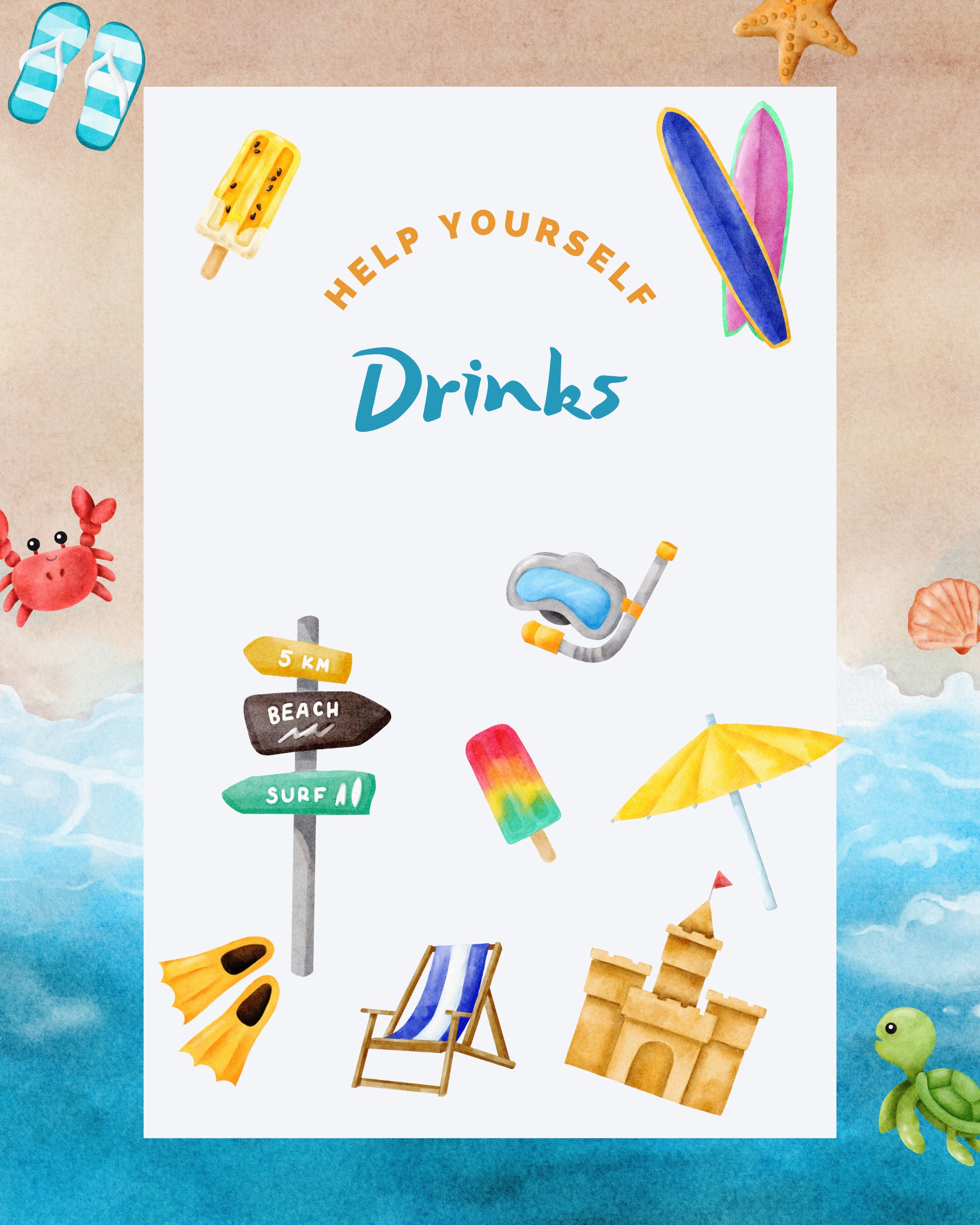 Editable Food Signs for Birthday, Sign for Party, Event, Edit With ...