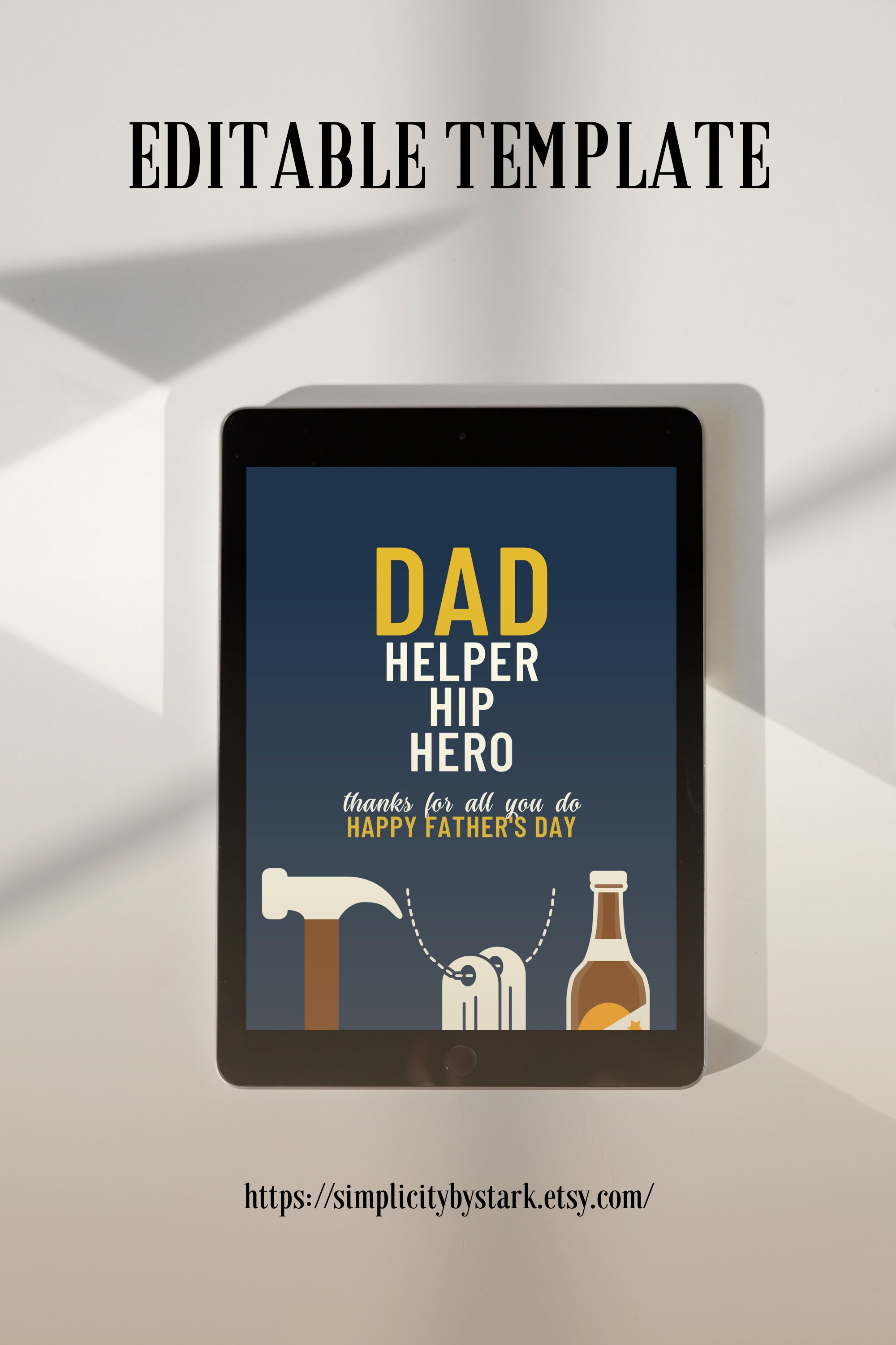 Editable Happy Father's Day to the World's Greatest Dad, Father's Day ...