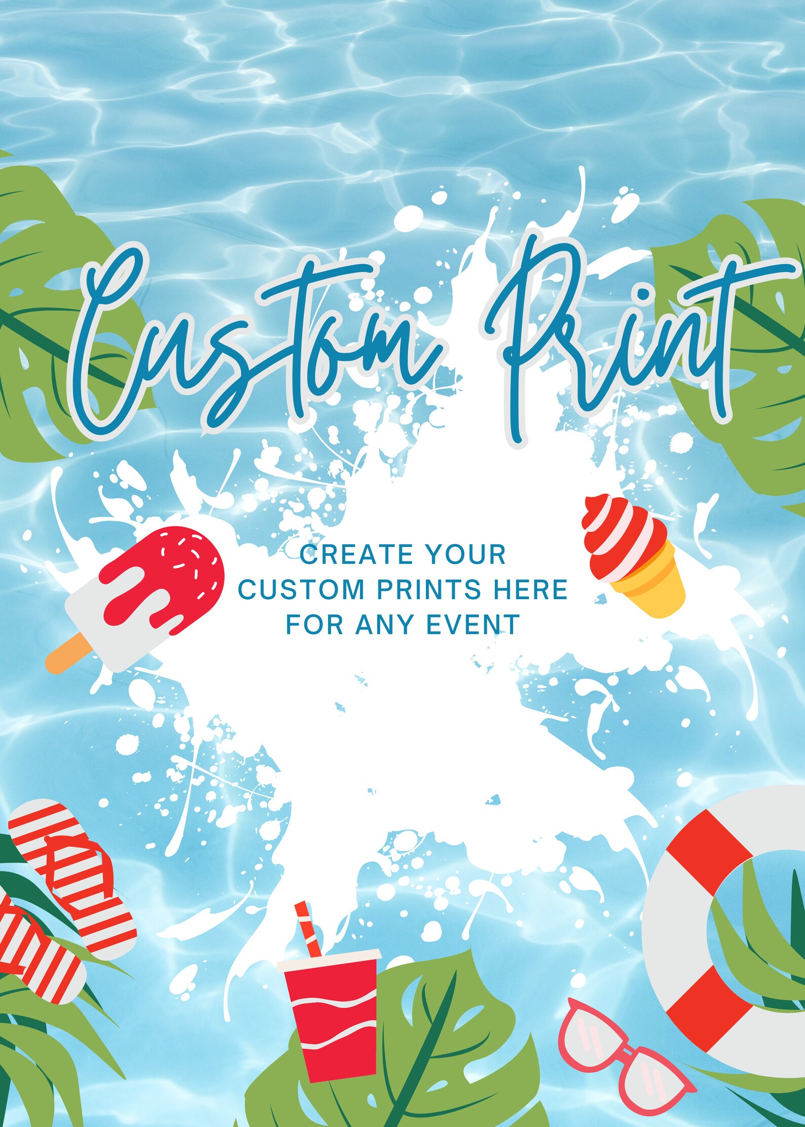 Editable Pool Birthday Invitation, Pool Invitation, Pool Template ...