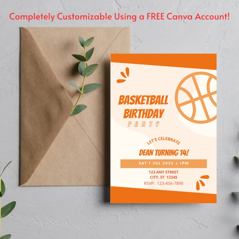 Editable 5x7 Birthday Invitation Template DIGITAL DOWNLOAD - Etsy