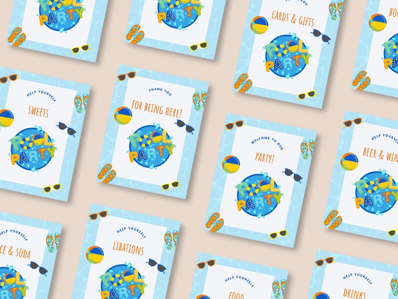 Editable Food Signs for Birthday Sign for Party Event Edit - Etsy