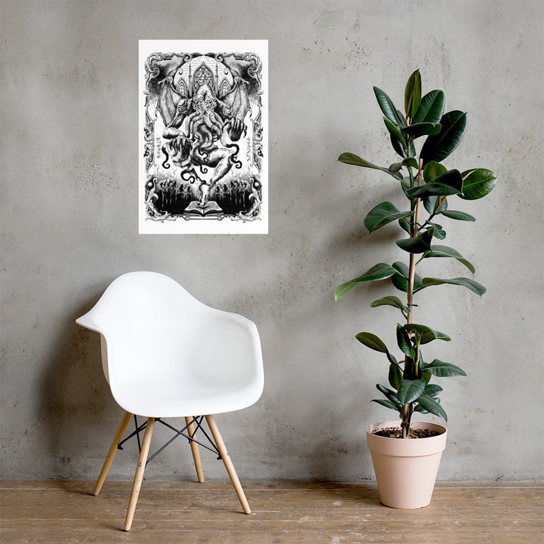 Cthulhu Summon Wall Art Reproduction, Aesthetic Decor, Tarot Gift ...