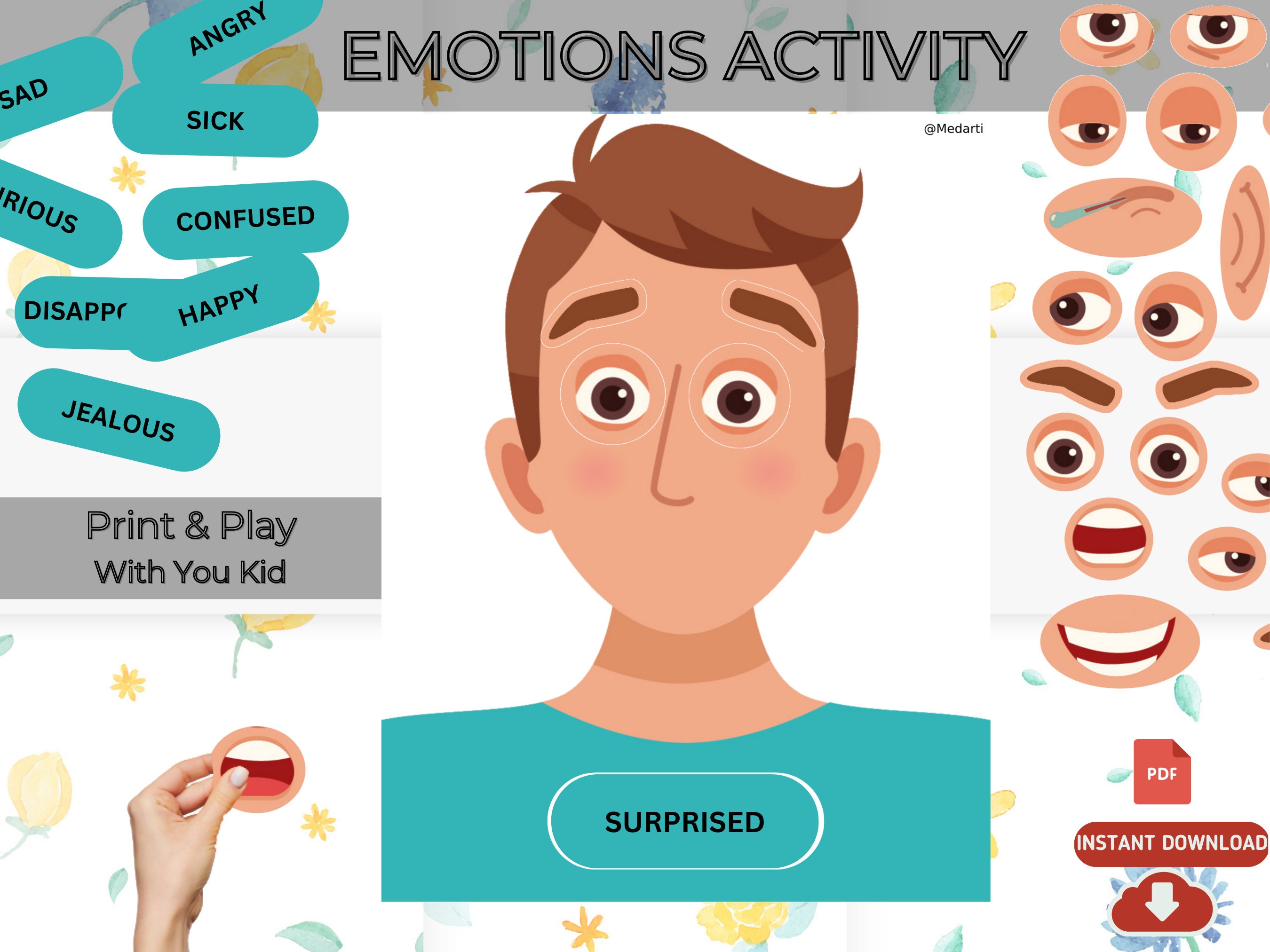Emotions Activity for Kids, Toddlers, Boys, Girls, Preschool Activities ...