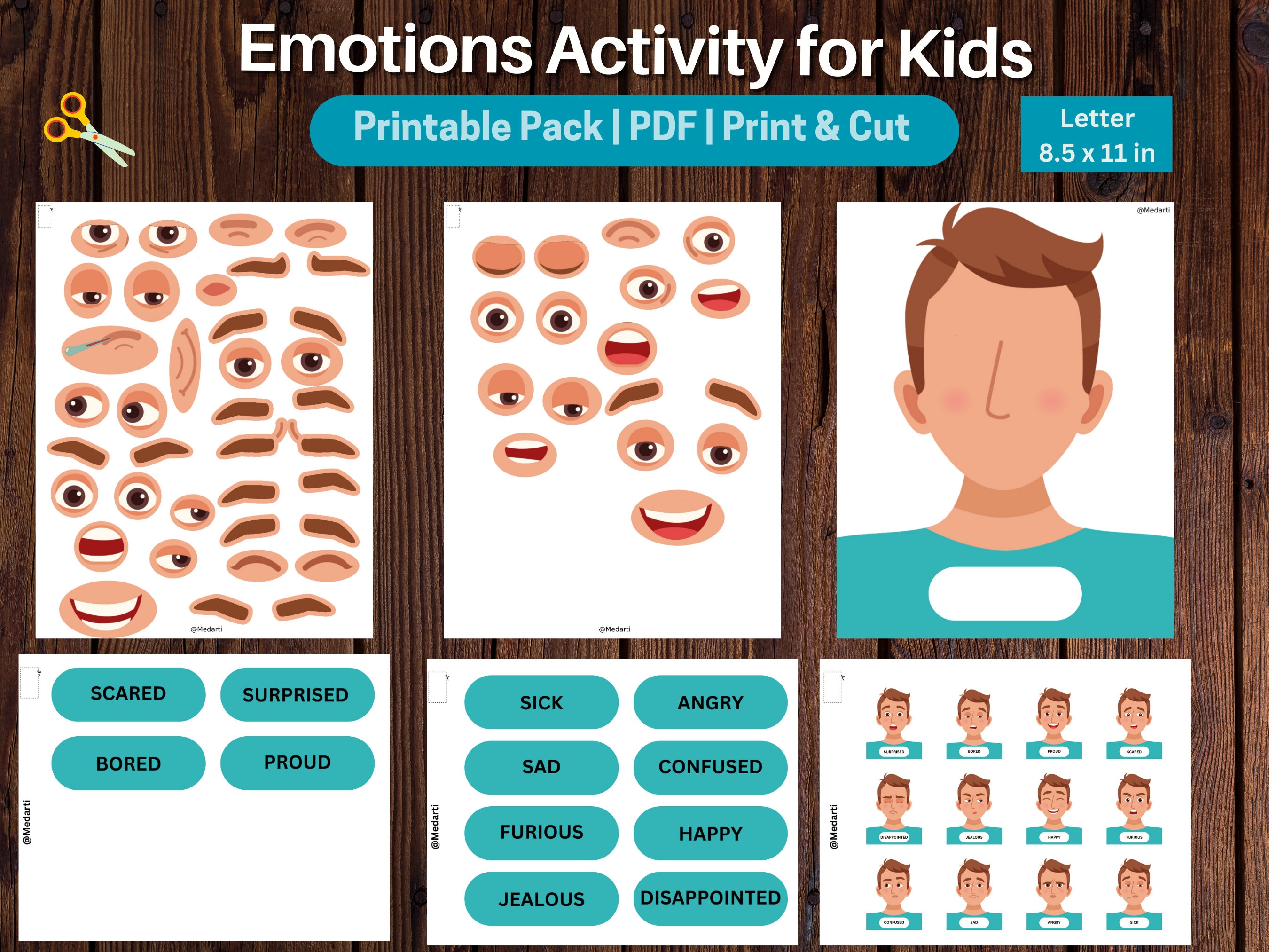 Emotions Activity for Kids, Toddlers, Boys, Girls, Preschool Activities ...
