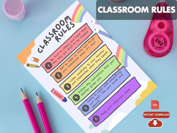 Kindergarten Classroom Rules Poster