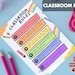 Classroom Rules Poster for Kids Printable Cute Positive Kindergarten ...