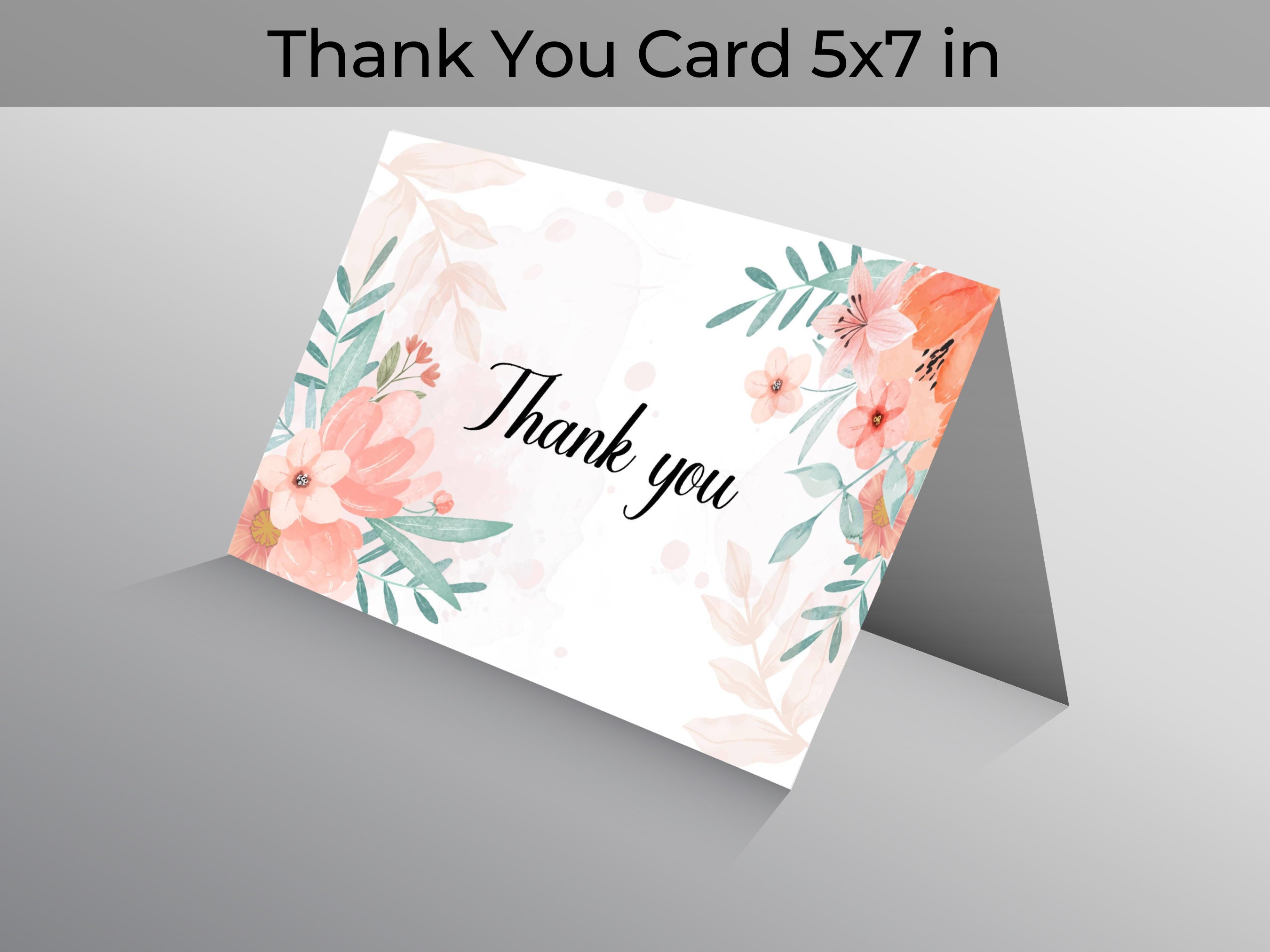 Printable Thank You Card, Thank You Card, Gifs for Women, 5x7 Card ...