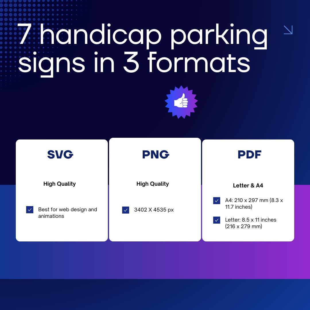 Reserved Handicapped Parking Sign | Wheelchair Symbol (SVG, PNG, PDF ...