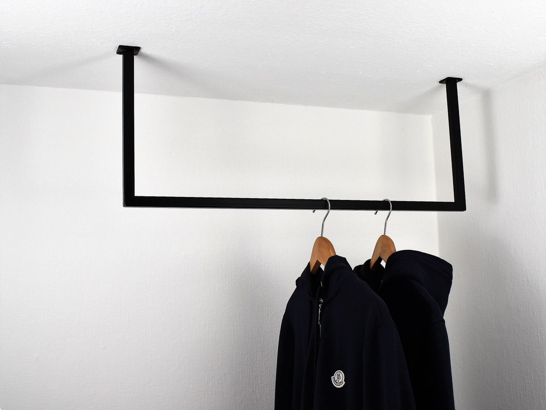 Kleiderstange U-Form Garderobe Garderobenstange aus Metall Wandmontage ...