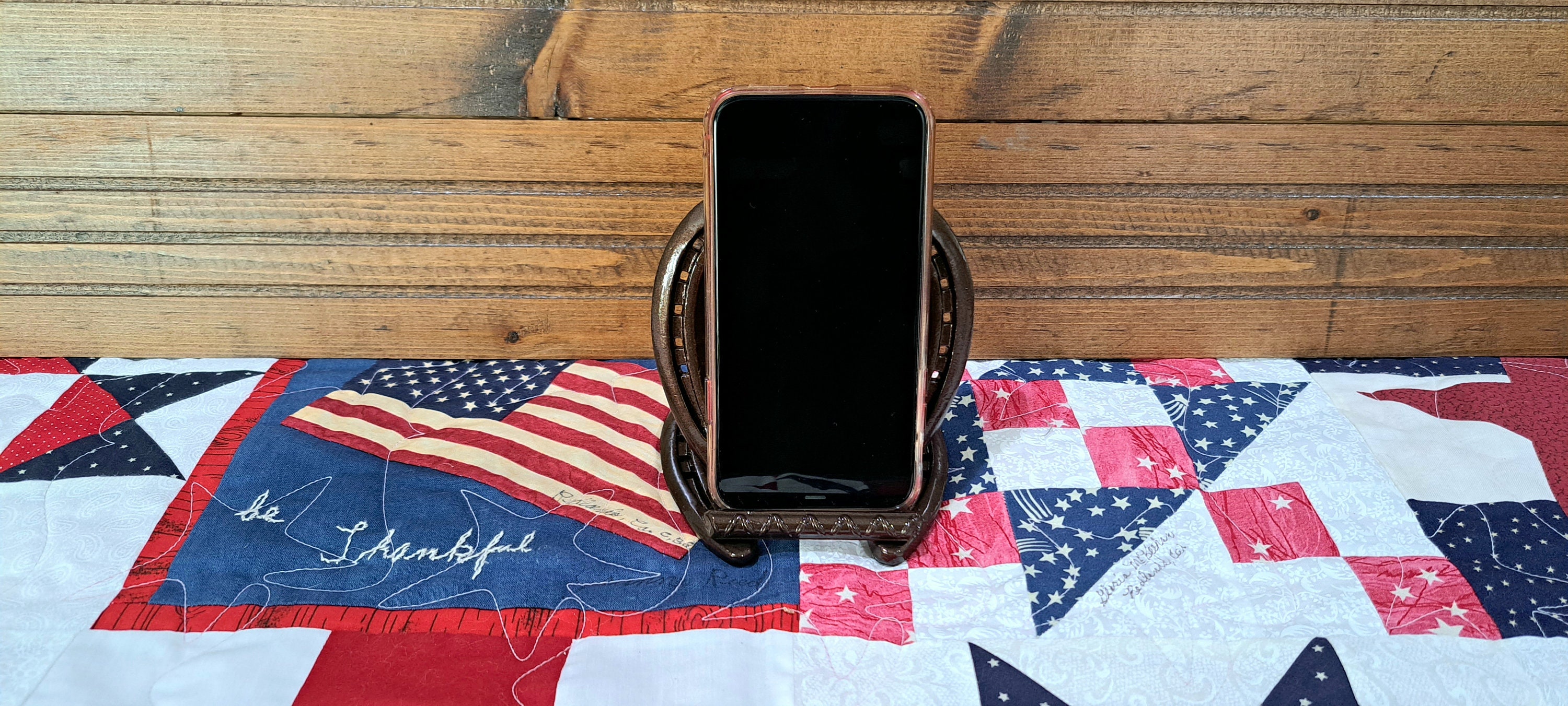 Horseshoe Cell Phone Stand, Country Western Metallic Brown Finish - Etsy