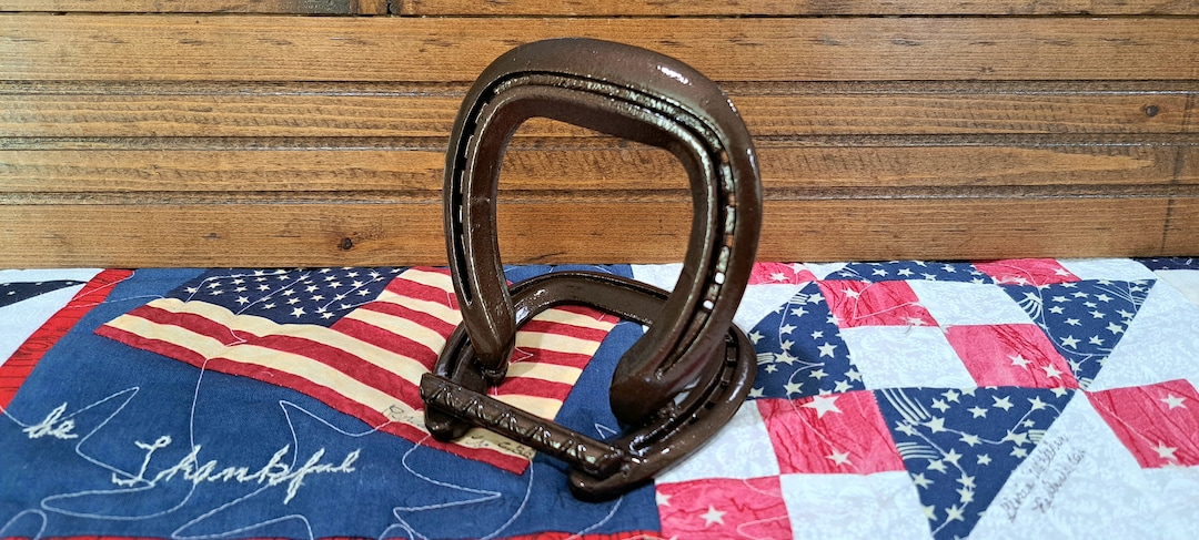 Horseshoe Cell Phone Stand, Country Western Metallic Brown Finish - Etsy