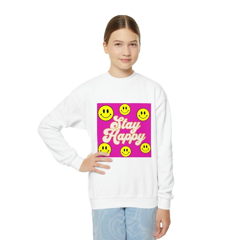 Smiley Face Sweatshirt | Kids Size Design | Smiley Face Sweat | Smiley ...