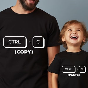 Copy Paste Shirt Set - Father and Baby Matching Shirts Copy and Peste ...