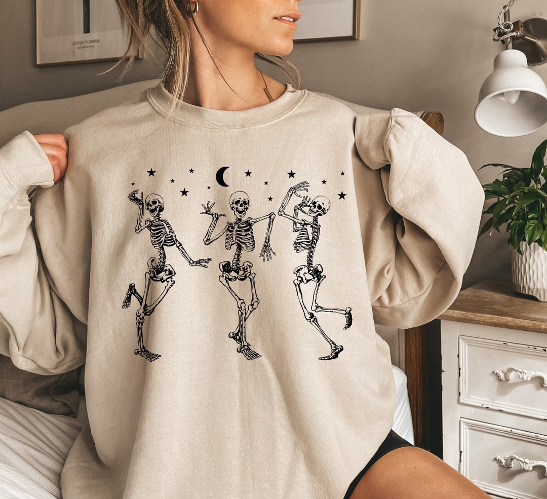 Dancing Skeleton Sweatshirt, Skeleton Hoodie, Funny Skeleton Sweatshirt, Halloween Party ...