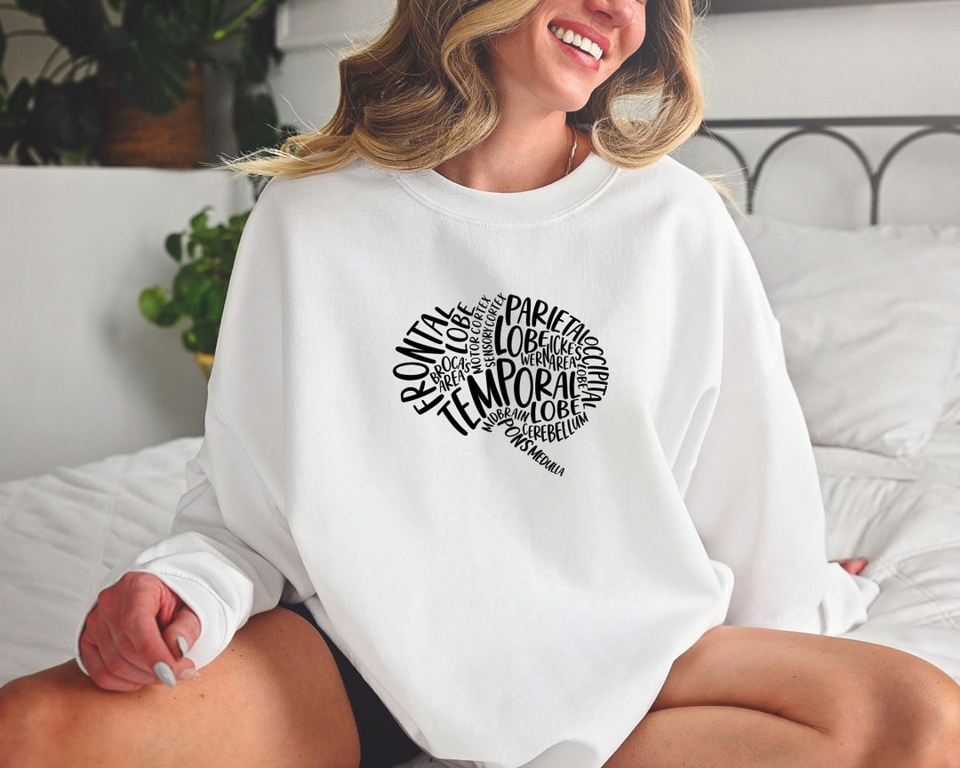 Anatomy of the Brain Sweatshirt, Anatomy of the Brain Hoodie, Nurse ...