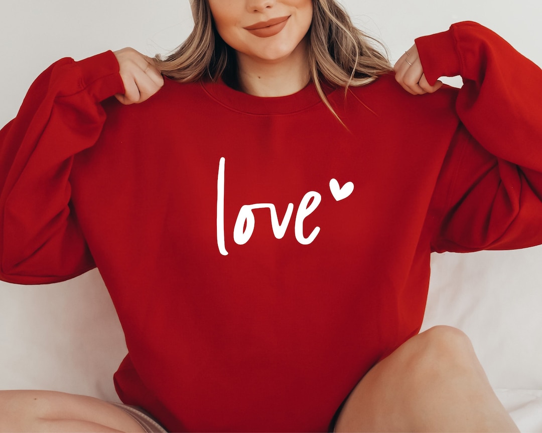 Love Sweatshirt, Heart Hoodie, Valentines Day Sweatshirt, Women's ...