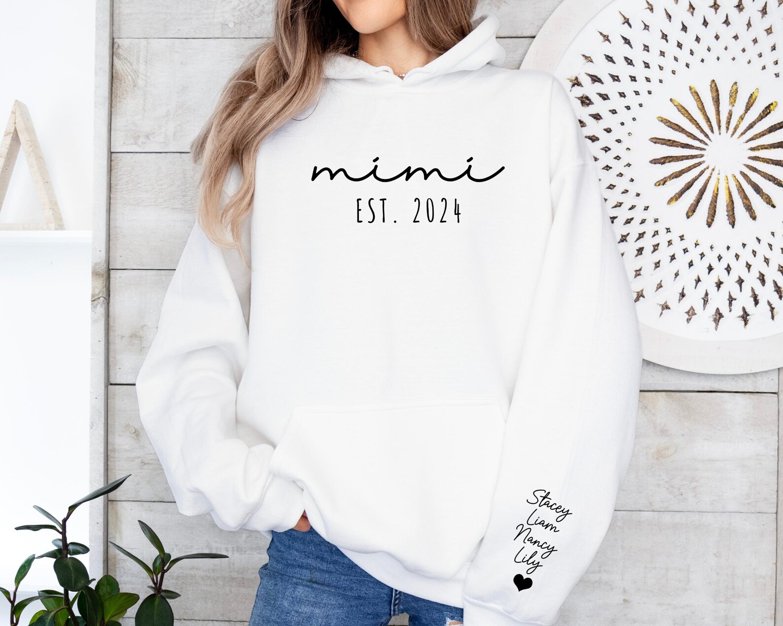 CUSTOM Mimi Est. Sweatshirt Sleeve, Mimi Sweater, Mimi Gift From ...