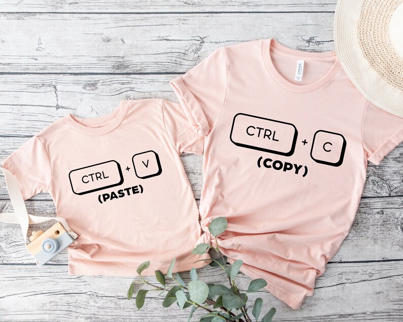 Copy Paste Shirt Set - Father and Baby Matching Shirts Copy and Peste ...
