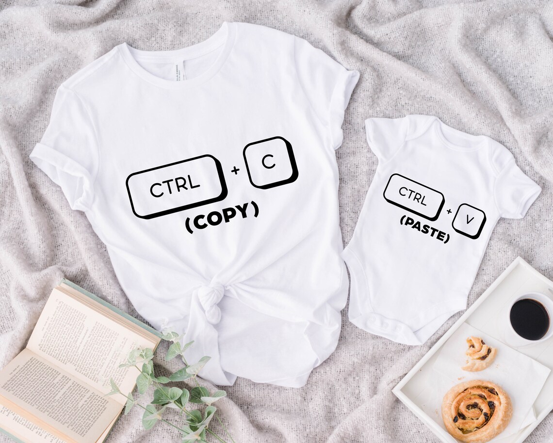 Copy Paste Shirt Set - Father and Baby Matching Shirts Copy and Peste ...