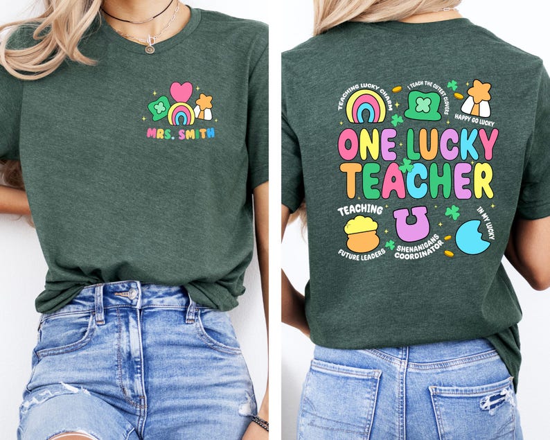 Personalized St Patricks Day Teacher Shirt, My Students Are My Lucky ...