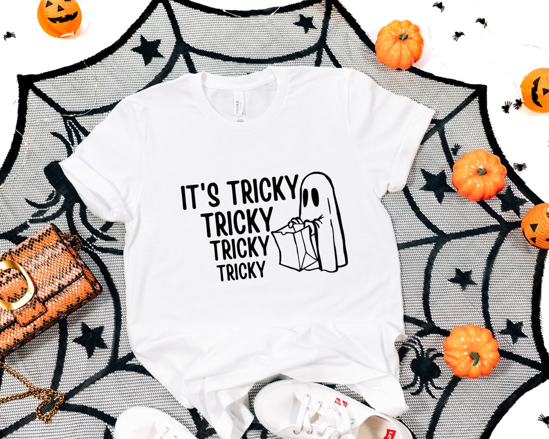 It's Tricky Tricky Shirt, Cute Ghost Shirt, Tricky T-shirt, Halloween ...