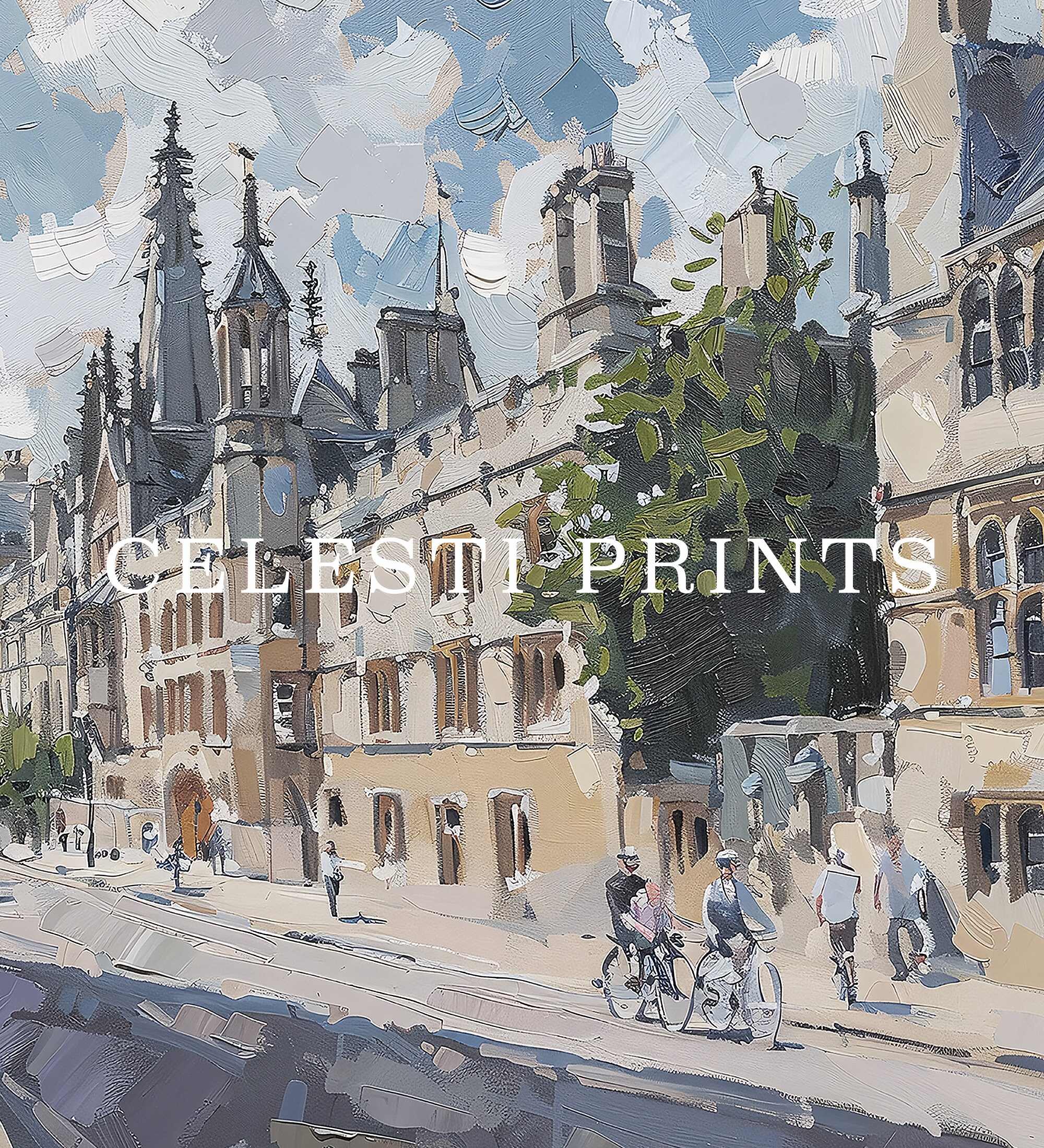 Oxford Painting, England Travel Gift, Oxford Wall Decor, England ...