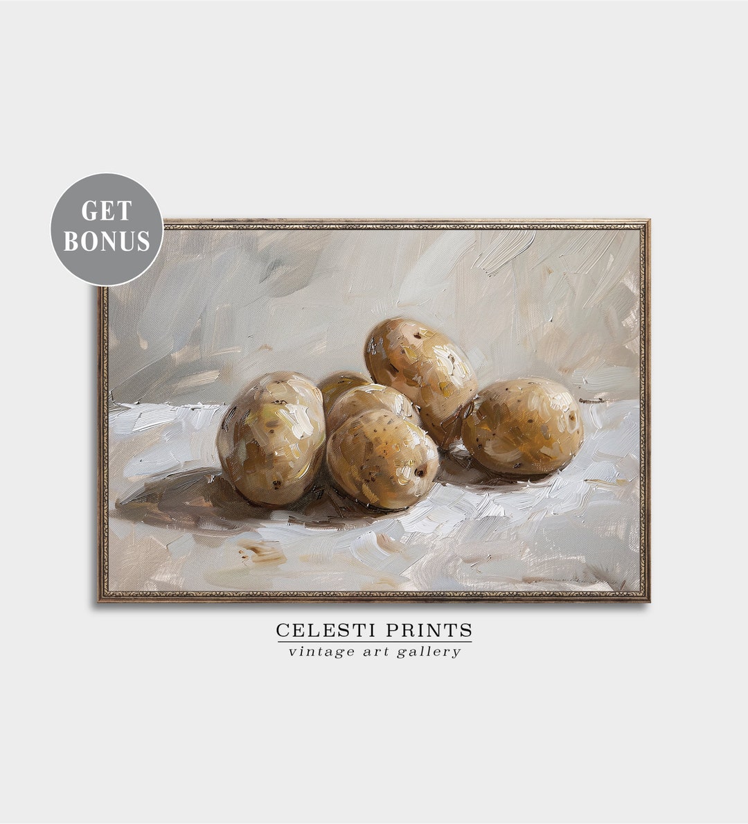Potatoes Painting, Vegetable Wall Decor, Market Art Print, Potatoes Art ...