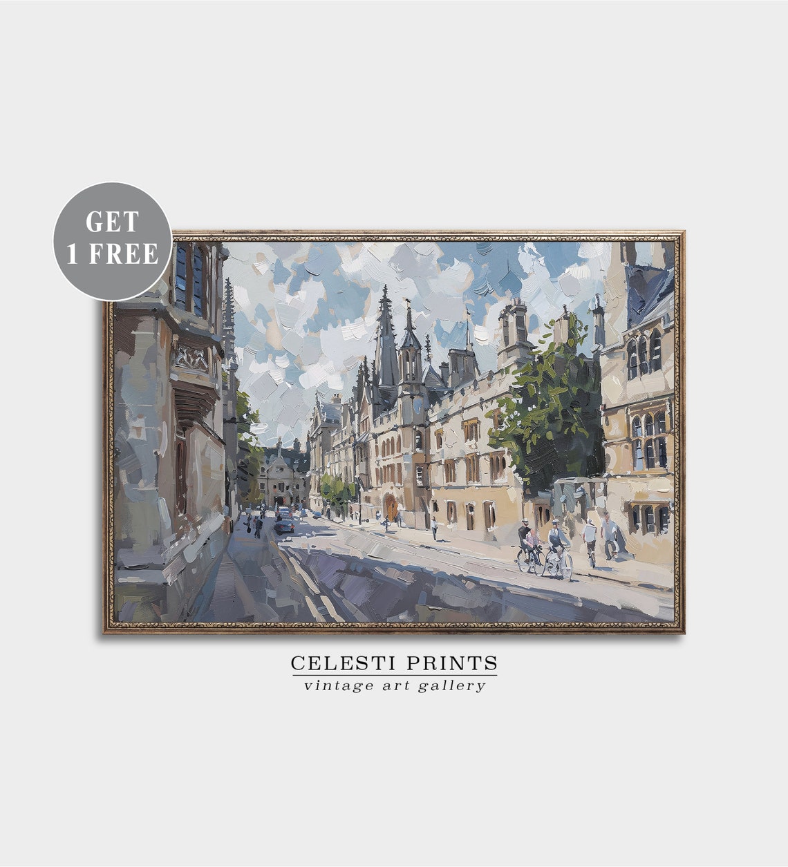 Oxford Painting, England Travel Gift, Oxford Wall Decor, England ...