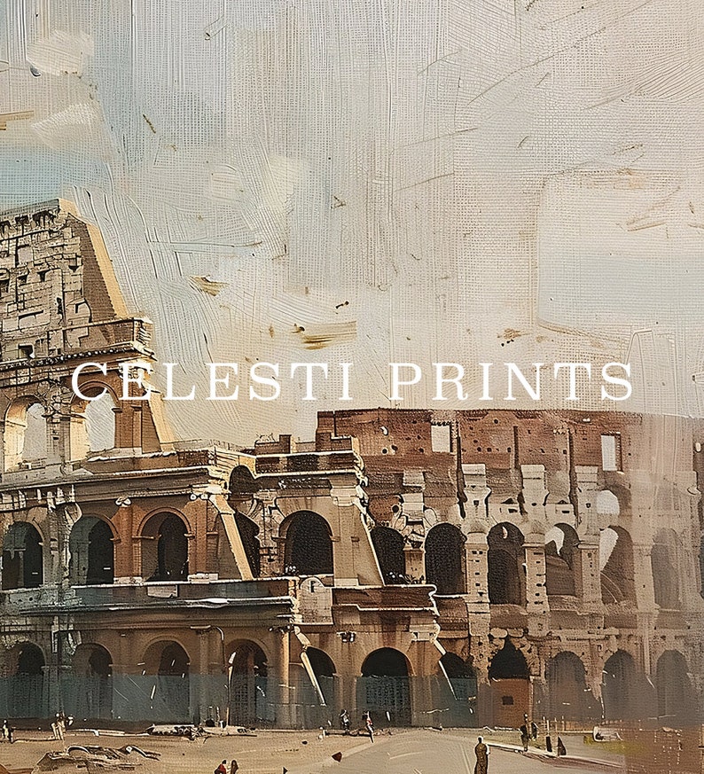Colosseum Painting, Colosseum Art Print, Rome Art Print, Antique ...