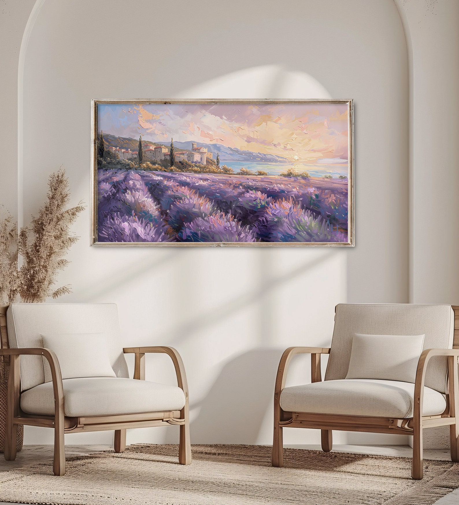 Lavender Fields Sunset Frame TV Art, French Provence Art, Samsung Frame ...