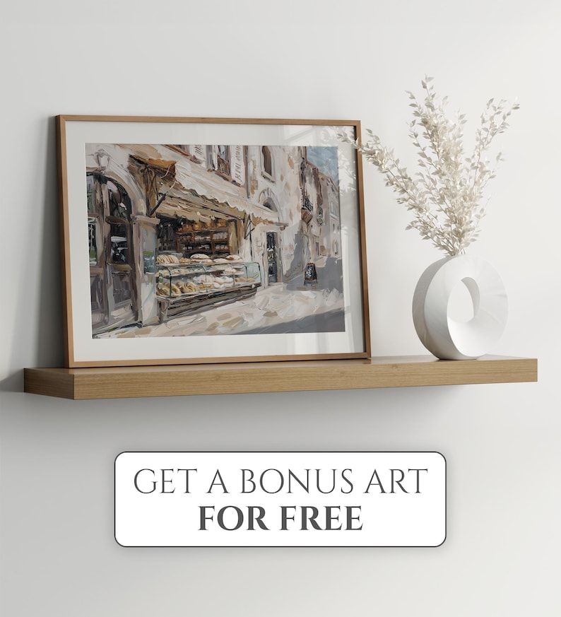 Bakery Wall Art, Kitchen Wall Art, French Bakery Painting, Bakery Decor ...