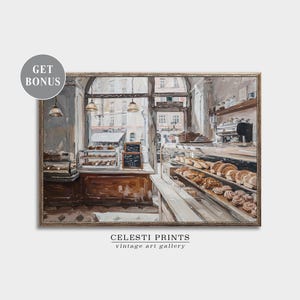 Bakery Wall Art, Kitchen Wall Art, French Bakery Painting, Bakery Decor ...