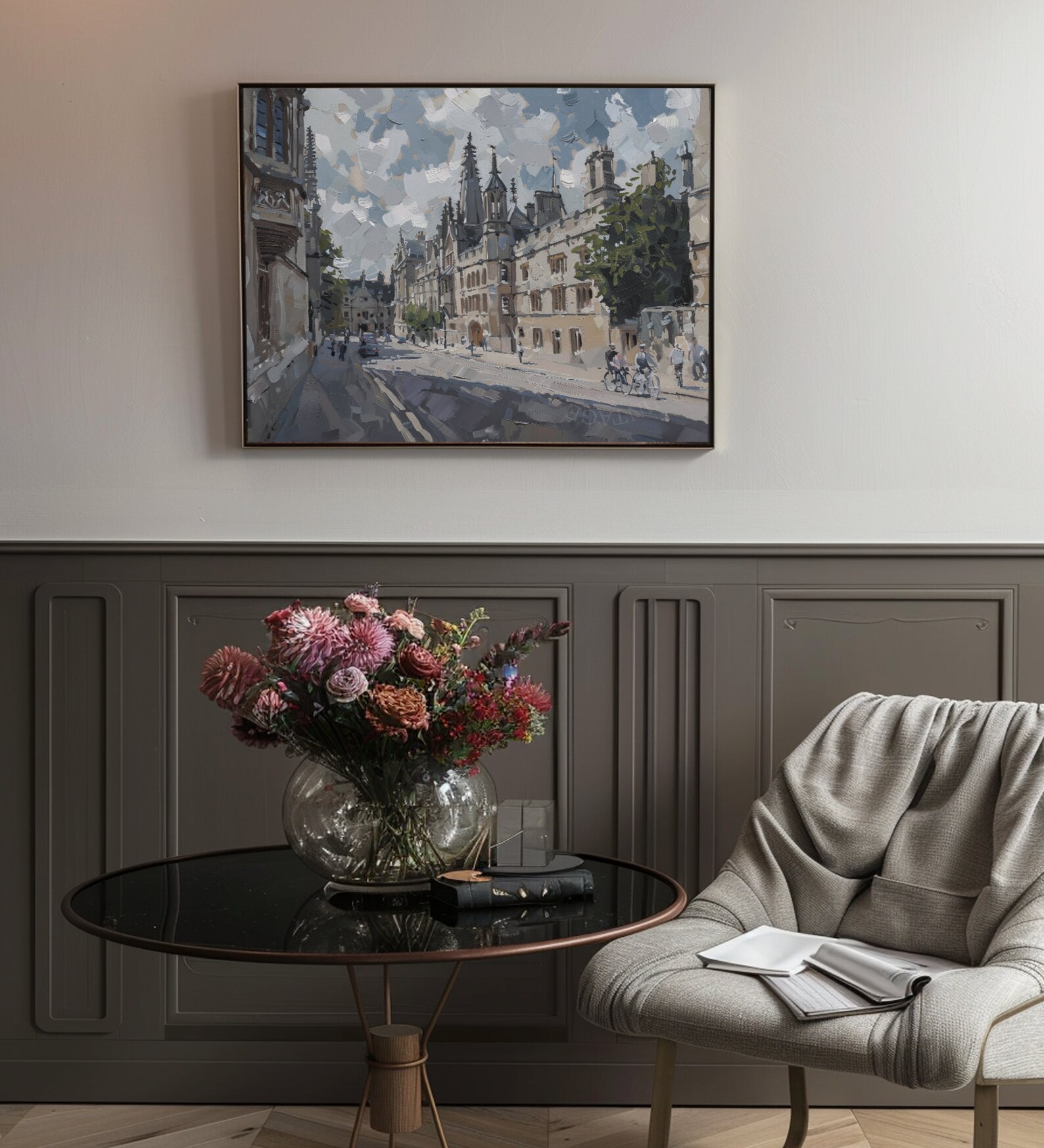 Oxford Painting, England Travel Gift, Oxford Wall Decor, England ...