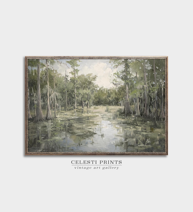Louisiana Travel, Swamp Artwork, USA Art, Travel Gift, Louisiana Print ...
